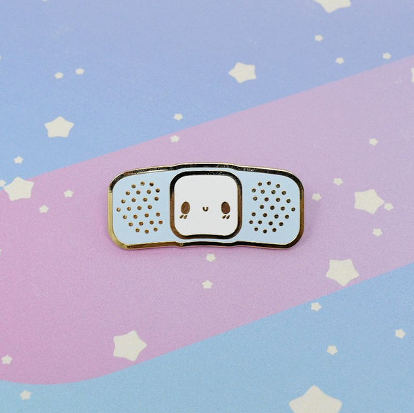 Blue Bandaid Buddy - Hard Enamel Pin - Kawaii Medical Pins Series ...